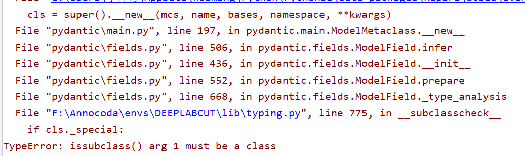 Issubclass Arg 1 Must Be A Class · Issue 2263 · Deeplabcutdeeplabcut · Github 5605