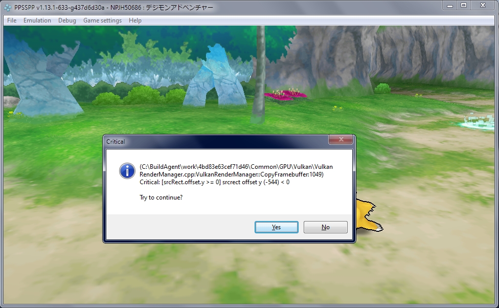 Digimon Adventure PSP NPJH-50686 Crashes PPSSPP When using Vulkan Backend · Issue #15937 ...