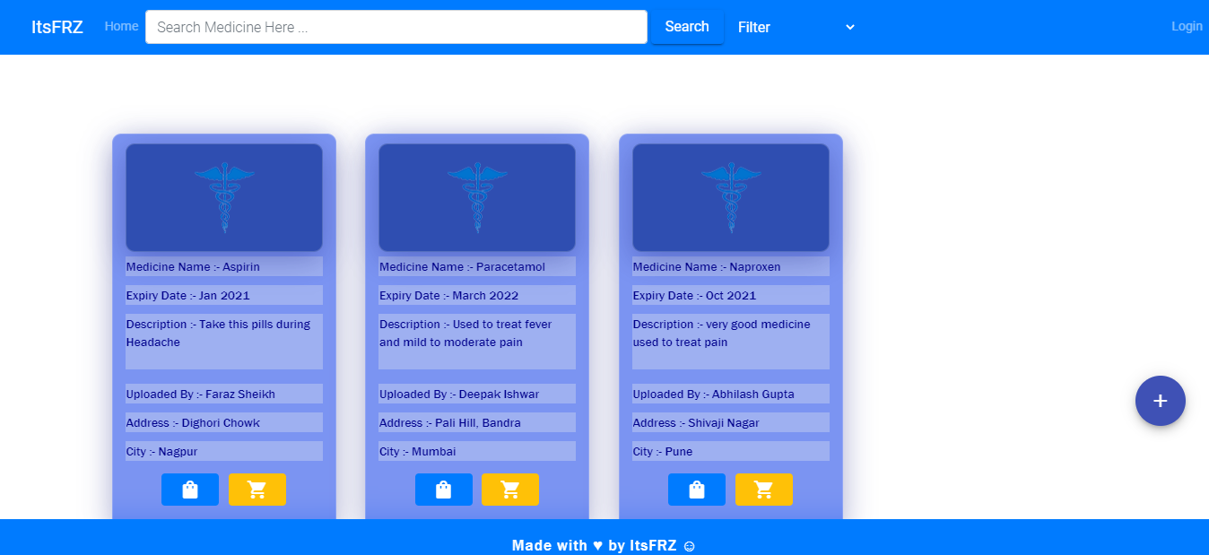 GitHub - ItsFRZ/MiniProject: Simple Medicine Exchange Web app