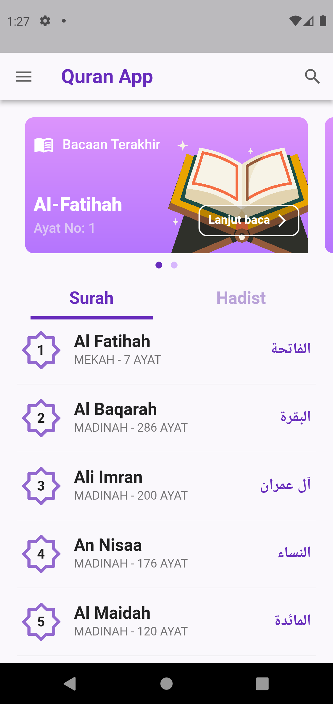 GitHub - ariobramantyo/quran: mobile app to read the qur'an and view prayer times based on the ...