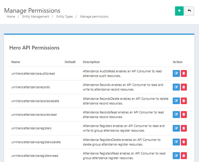 Entities don't support the use of special characters (`:`) in ...