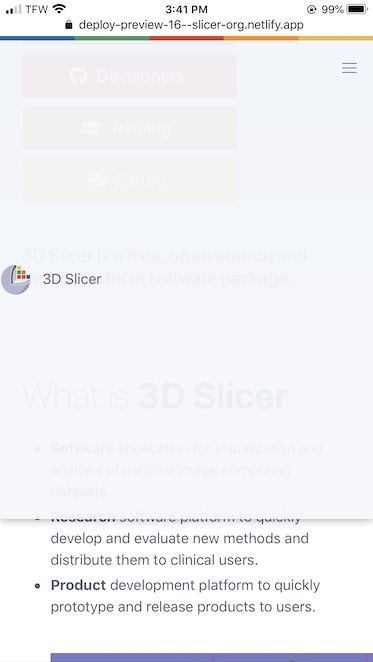 Fix header for mobile version · Issue #41 · Slicer/slicer.org · GitHub