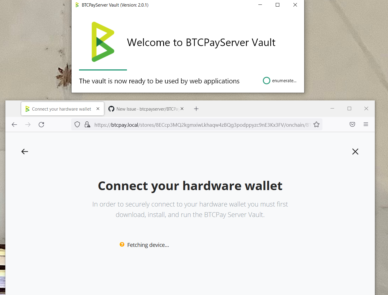 Ledger Nano S - No device connected · Issue #43 · btcpayserver/BTCPayServer.Vault · GitHub