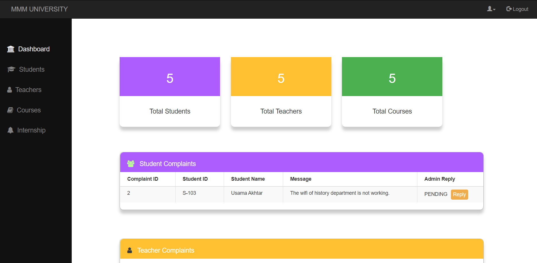GitHub - muneebamer/University-Management-System: A university ...
