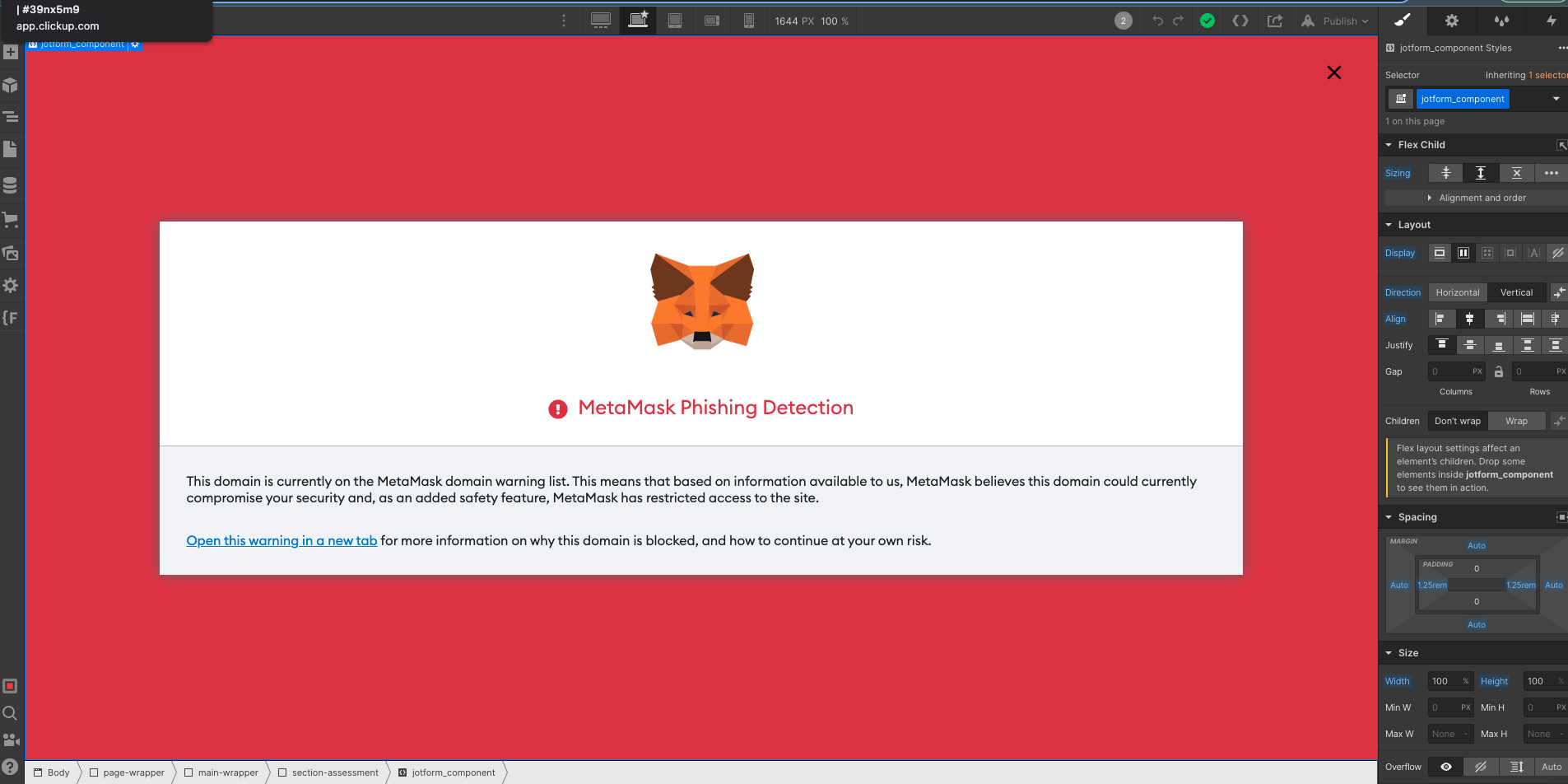 [Legitimate Site Blocked] form.jotform.com · Issue #8142 · MetaMask/eth-phishing-detect · GitHub
