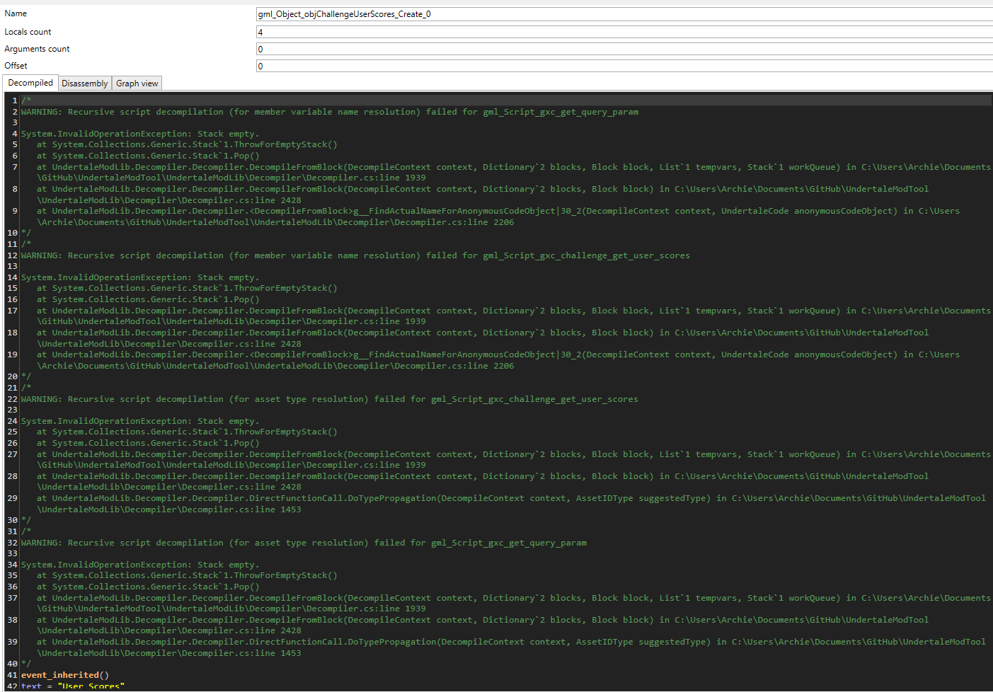 Garden Defender issues · Issue #797 · UnderminersTeam/UndertaleModTool · GitHub