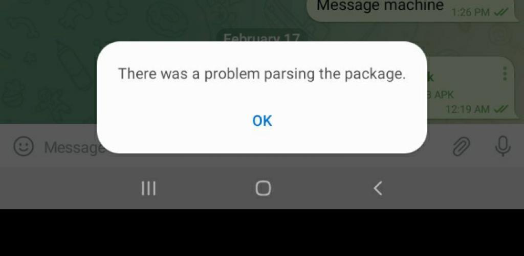 [BUG] When trying to install on android: "There was a problem parsing the package" after adding ...