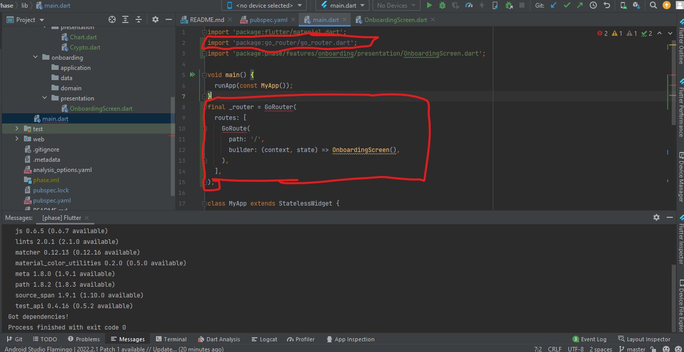 Gorouter Gorouter Object Not Importing Despite Using Import Statement And Running Pub Get 