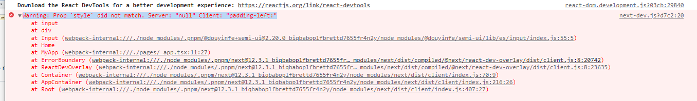 [BUG] Next.js Input React Hydration Error and useLayoutEffect does nothing on the server · Issue ...