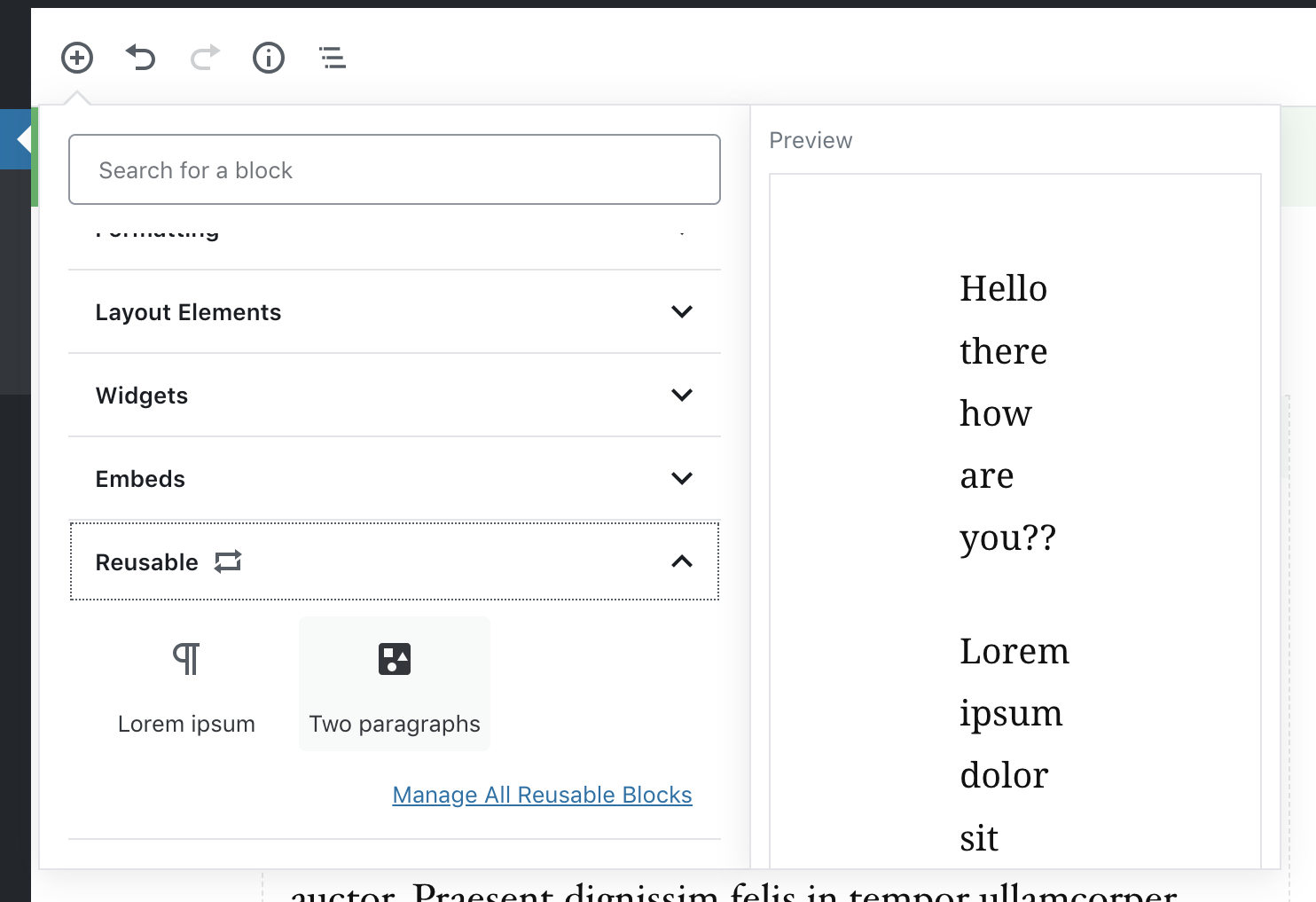 Preview Window For Reusable Templates Are Broken · Issue 11323 · Wordpressgutenberg · Github 