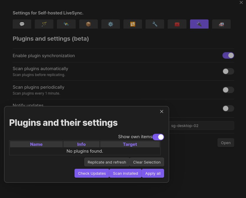 Plugins settings are broken after upgrading to 0.17.15 · Issue #164 · vrtmrz/obsidian-livesync ...