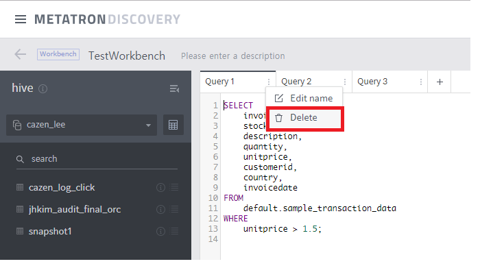 Show notification when you click 'Delete' in workbench editor · Issue ...