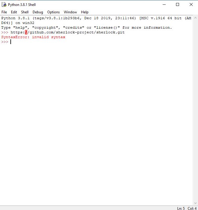 git clone does not work · Issue #549 · sherlock-project/sherlock · GitHub