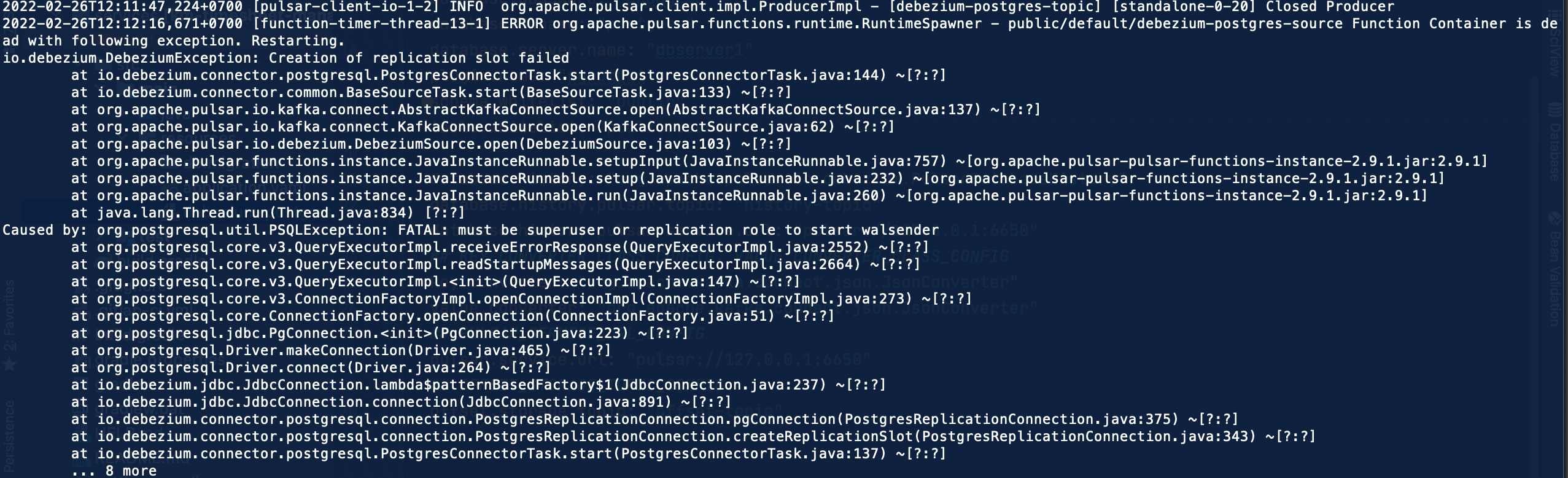 Cannot Start Postgres Connector In Pulsar Io · Issue 14476 · Apachepulsar · Github