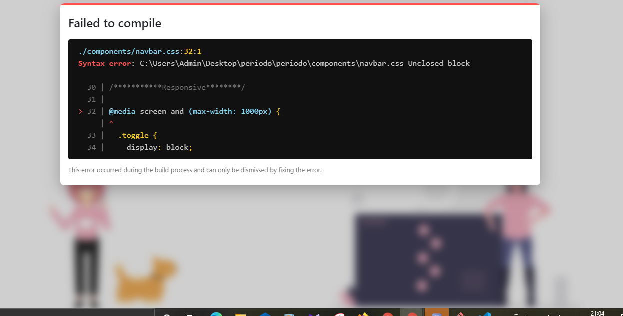 there is some error in the navbar.css code · Issue #274 · Feminine ...