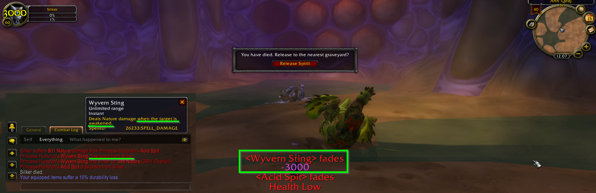Huhuran`s Wyvern Sting triggered damage · Issue #12746 · azerothcore ...