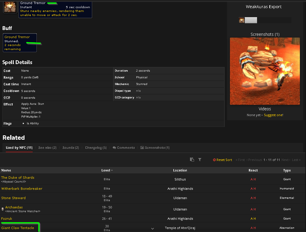 (scripts/cthun): Giant Claw Tentacles - Missing "Ground Tremor" · Issue #13690 · azerothcore ...