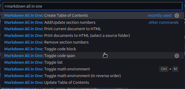 Add a Command Palette entry for "Omit in toc" · Issue #892 · yzhang-gh/vscode-markdown · GitHub