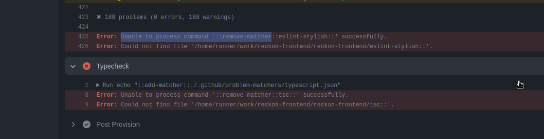 Removing A Problem Matcher Fails Randomly · Community · Discussion 35380 · Github