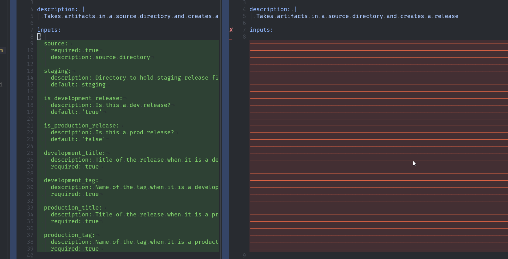 How was the red fill pattern for fugitive diff acheived? · Issue #2 · Civitasv/runvim · GitHub