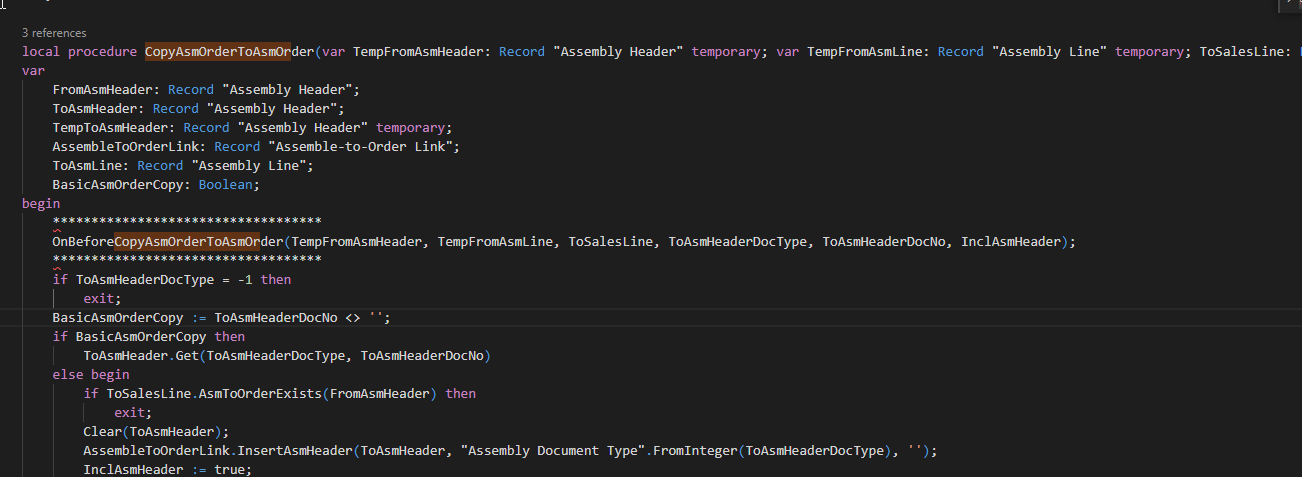 [Event Request] Codeunit 6620 - "Copy Document Mgt." - OnBeforeCopyAsmOrderToAsmOrder · Issue ...