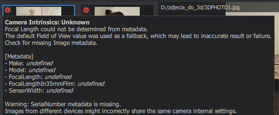 I can't add photos with metadata · Issue #838 · alicevision/Meshroom · GitHub