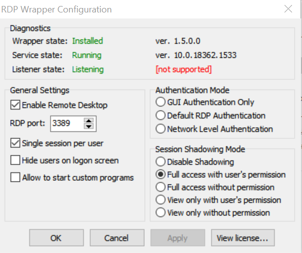 10.0.18362.1533 not supported · Issue #1675 · stascorp/rdpwrap · GitHub