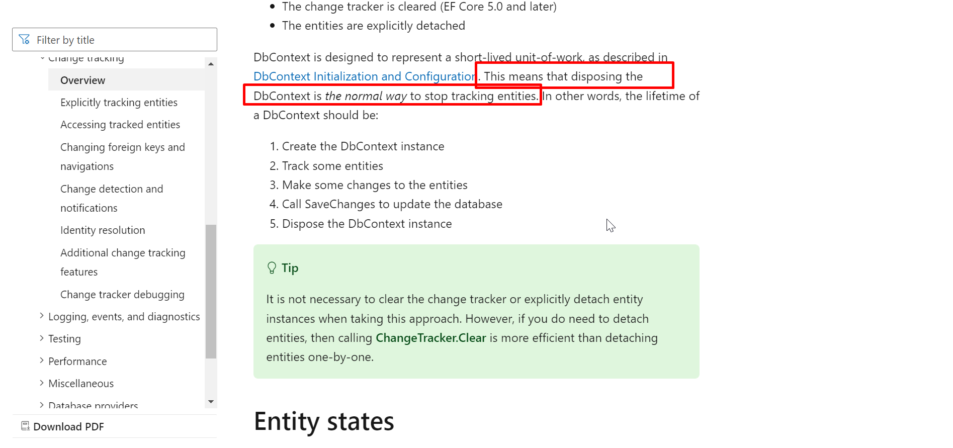 Add resource removal to ChangeTracking · Issue #29116 · dotnet/efcore ...