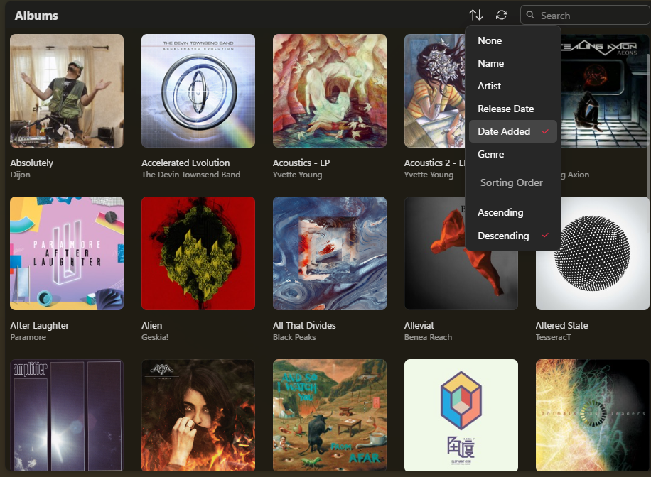 [Bug]: Sorting on Albums page always resets · Issue #138 · ciderapp/Cider-2 · GitHub