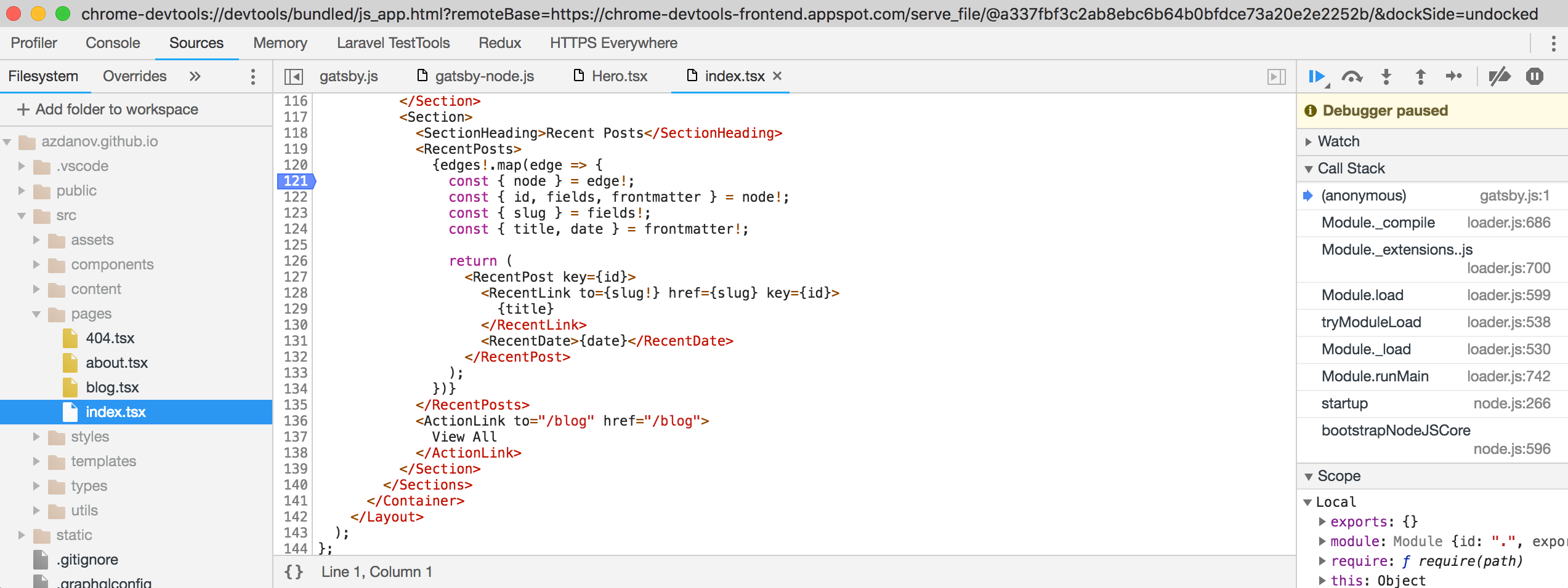 Debugging Gatsby TypeScript in v2 · Issue #6638 · gatsbyjs/gatsby · GitHub
