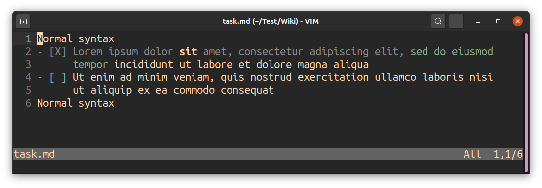 Broken Markup With Multi Inline Markup Check List And Highlight · Issue 971 · Vimwikivimwiki