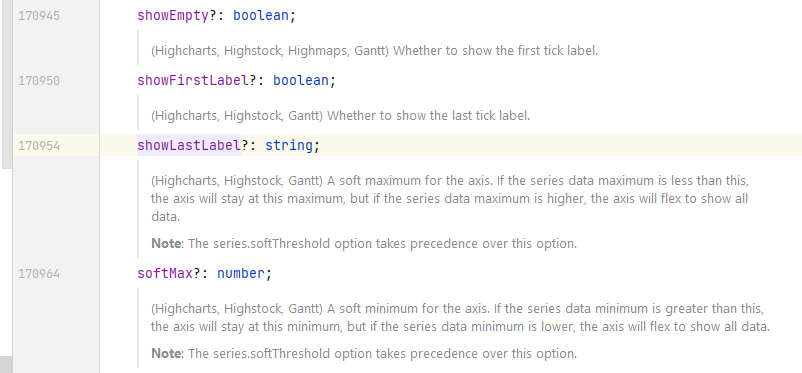 Typescript definitions are incorrect for YAxis.showLastLabel · Issue #17935 · highcharts ...