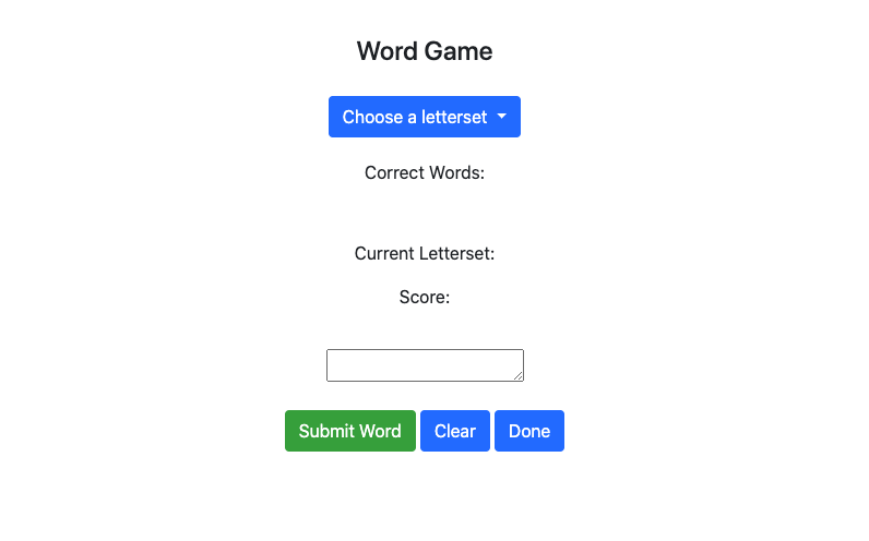 GitHub - YengHV/word-game: Word Game displays seven letters. It’s up to ...