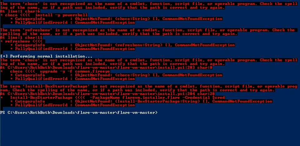 What am I doing wrong? · Issue #277 · mandiant/flare-vm · GitHub