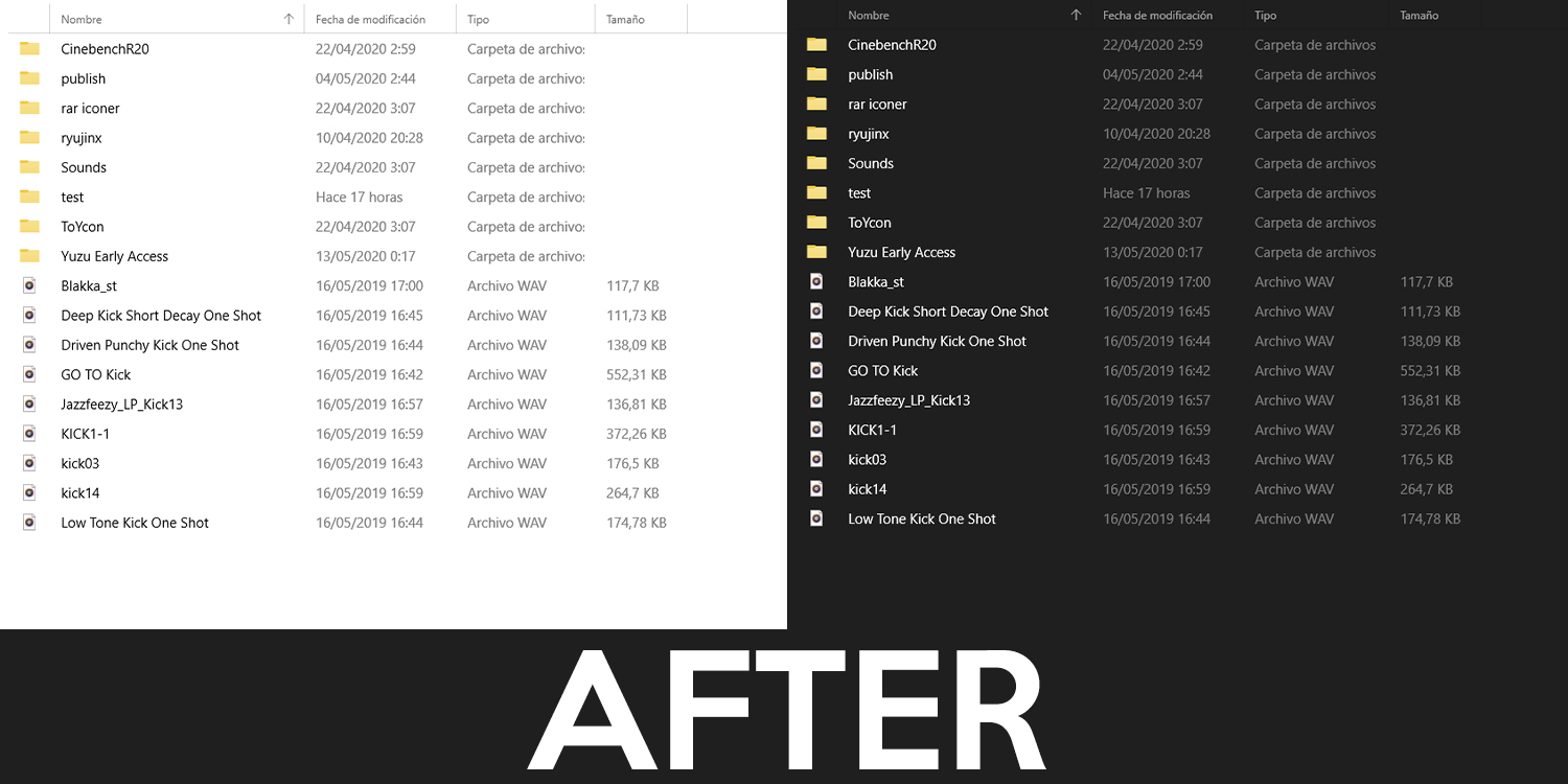 Slightly darker text of file properties in list view · Issue #844 ...