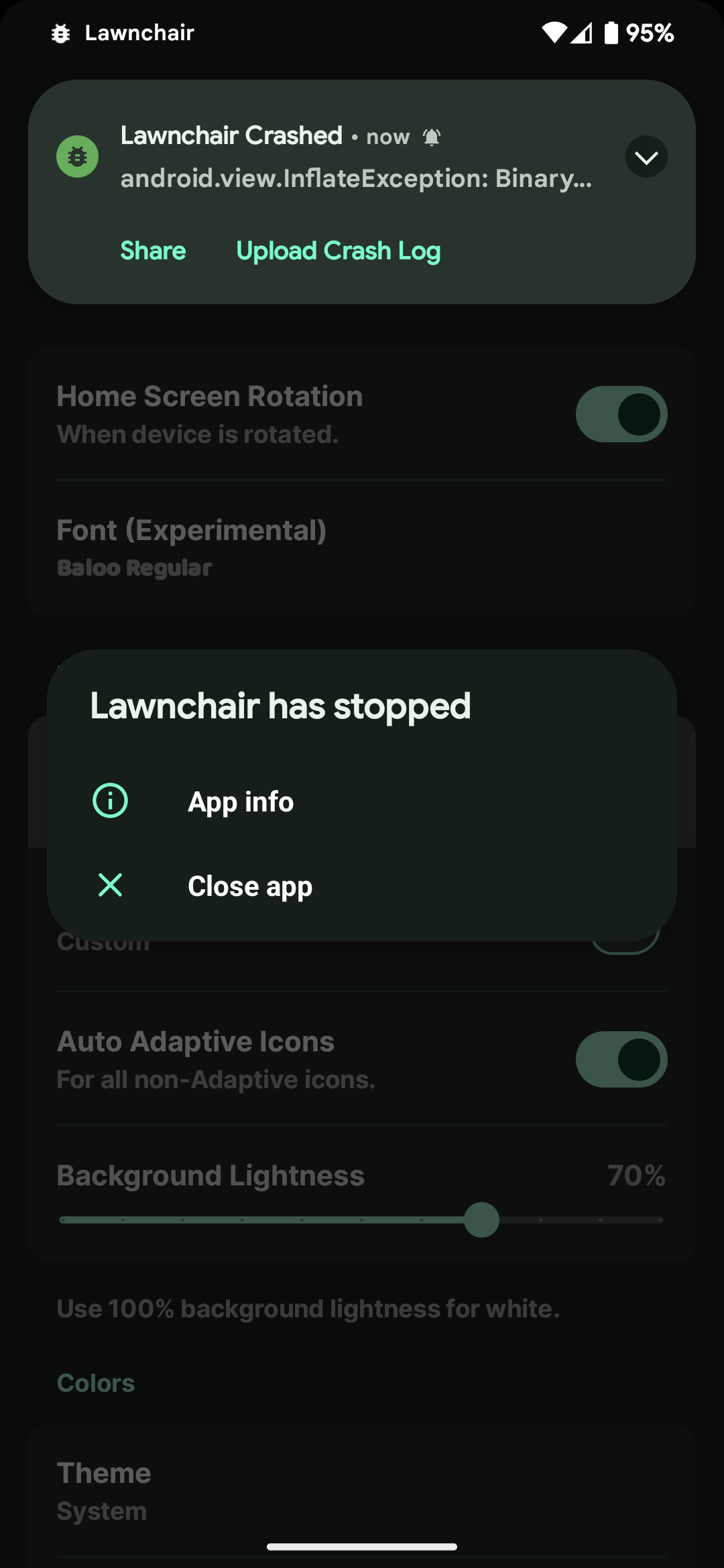 [BUG] Launcher crash on Android 13 · Issue #3137 · LawnchairLauncher/lawnchair · GitHub