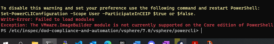 PowerShell Remediation Scripts || Do not work on PowerShell Core · Issue #63 · vmware/dod ...