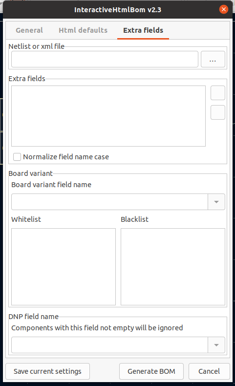Extra Fields and HTML defaults unusable · Issue #256 · openscopeproject/InteractiveHtmlBom · GitHub
