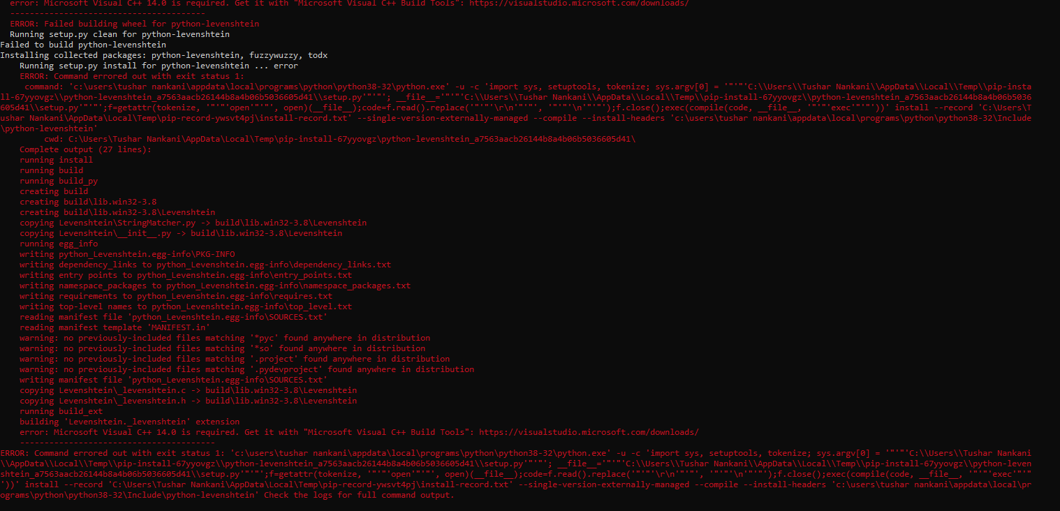 facing errors while installing · Issue #38 · xypnox/todxpy · GitHub