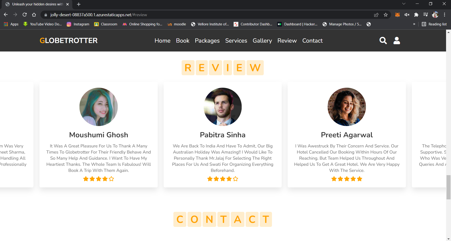 GitHub - IUC4801/Globetrotter: A website build for travel agency