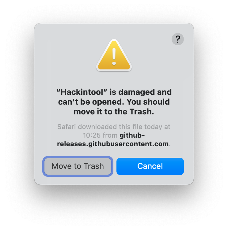 3.5.9 version damaged. · Issue #137 · benbaker76/Hackintool · GitHub