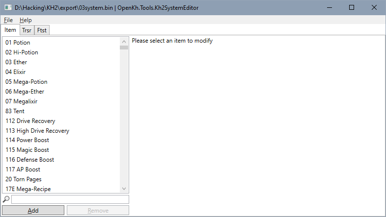 Add An Option To Load Sys Bar In Kh2systemeditor · Issue 74 · Openkh Openkh · Github