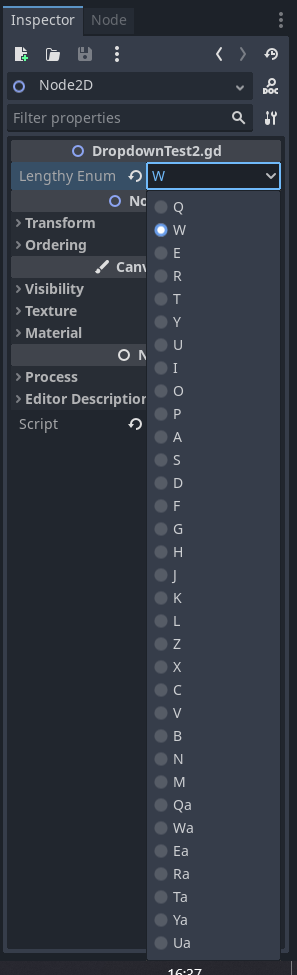 Some dropdowns in inspector fail when dropdown would go off screen (DisplayServer regression ...