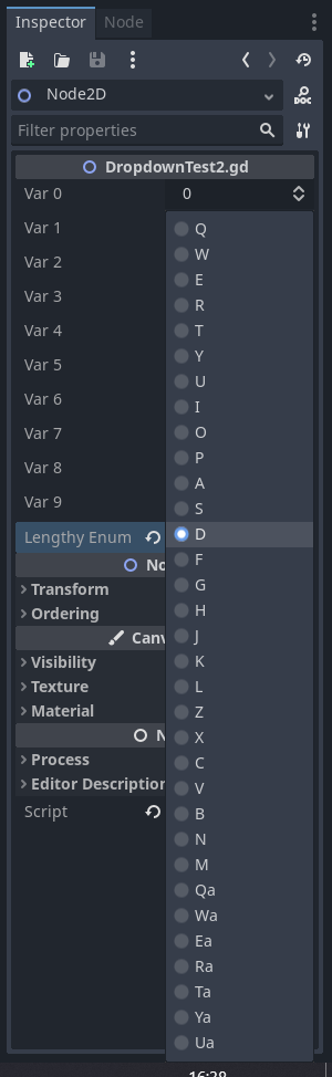 Some dropdowns in inspector fail when dropdown would go off screen (DisplayServer regression ...