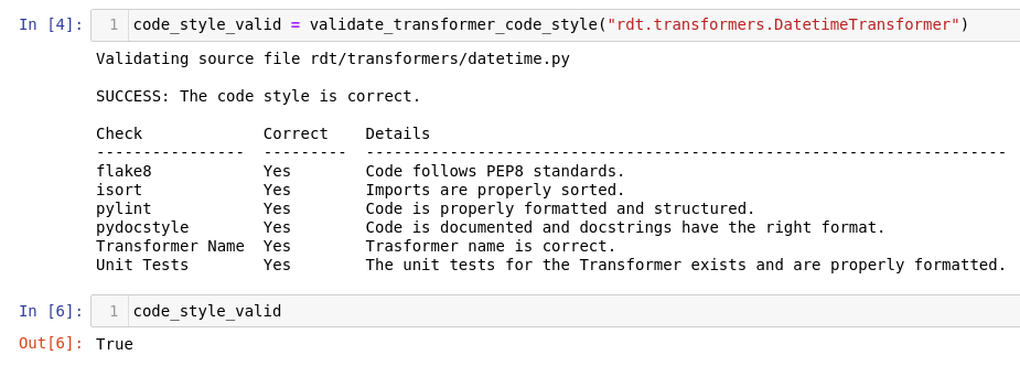 Create `validate_transformer_code_style` function · Issue #248 · sdv-dev/RDT · GitHub