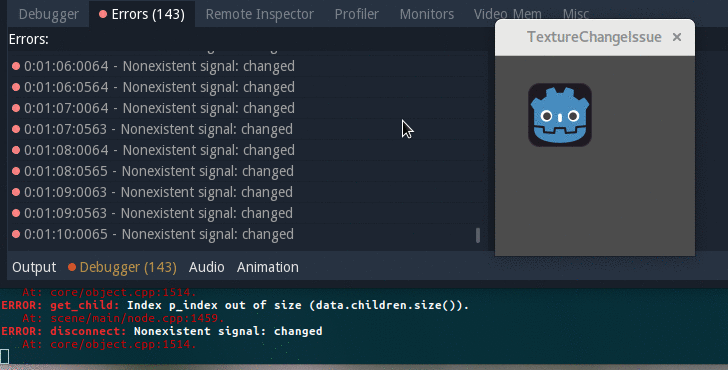 Console error on changing Sprite.texture · Issue #9675 · godotengine/godot · GitHub