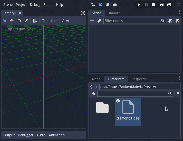 Clicking mesh property inside MeshInstance will result in editor graphic artifacts · Issue ...