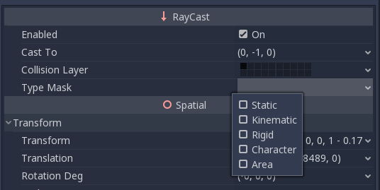 Bullet: RayCast nodes are ignoring 'collision types' · Issue #12257 · godotengine/godot · GitHub