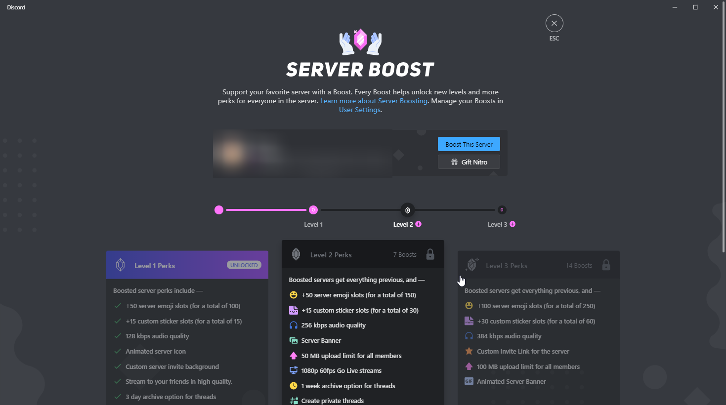 Server boost screen · Issue #120 · TakosThings/Fluent-Discord · GitHub