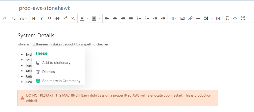 [Bug Report]: Grammarly does not render when editing articles · Issue #3168 · BookStackApp ...